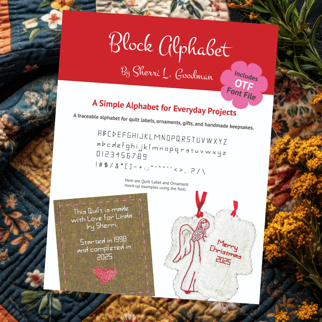 BLOCK ALPHABET (PDF + OTF Font File) – Sherri Goodman